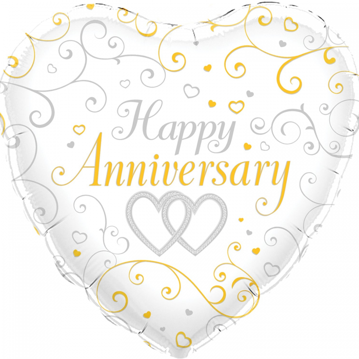 18" Happy Anniversary Oaktree Foil Balloon – Gonzales Party Store