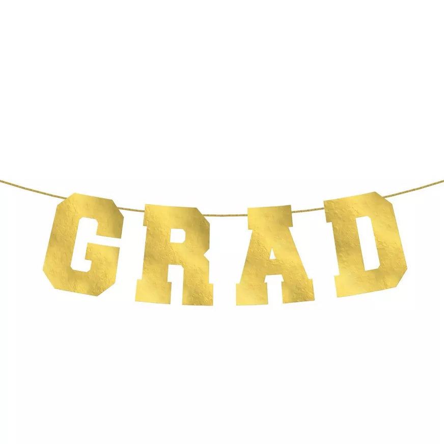 Large GRAD letter Banner – Gonzales Party Store
