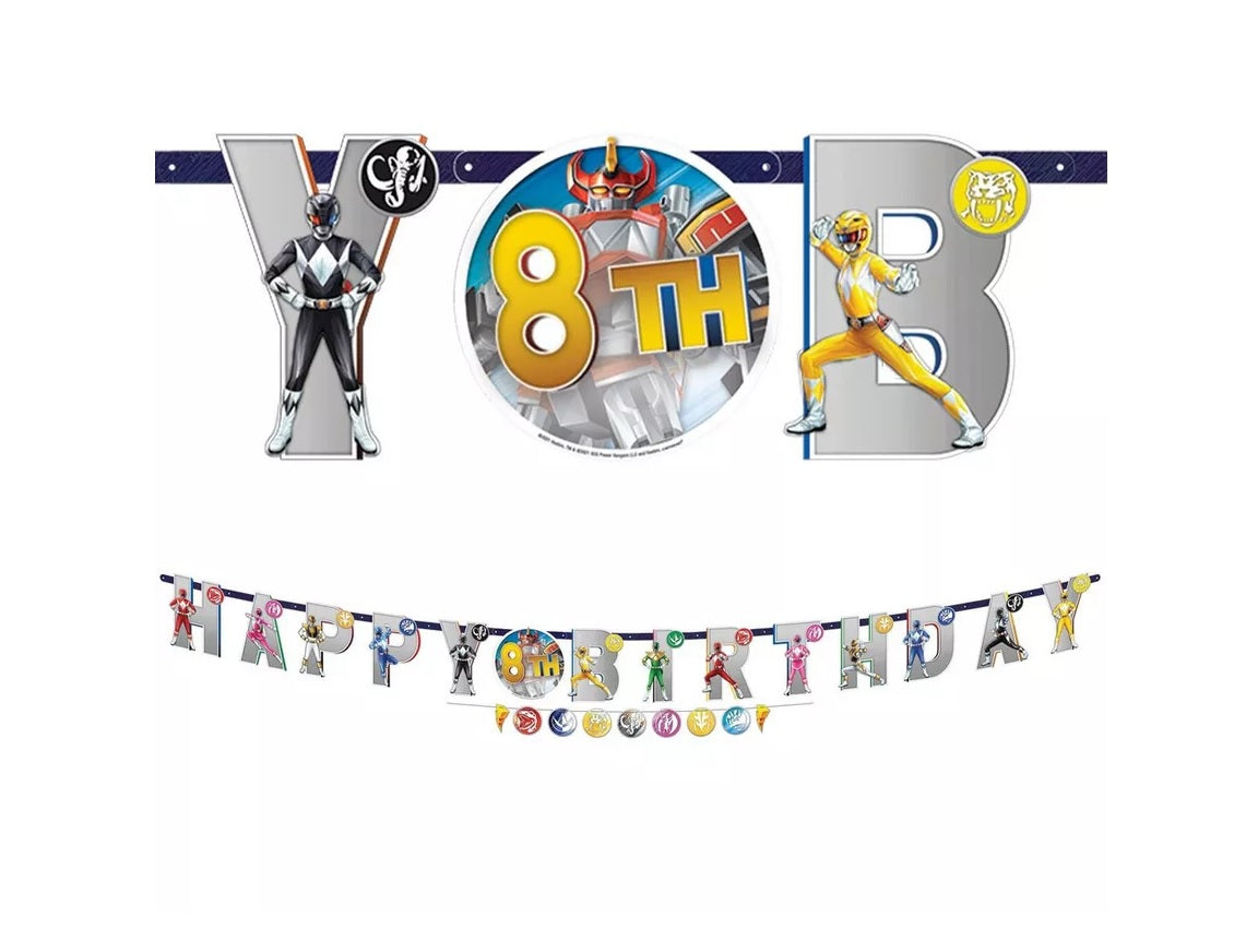 Power Rangers Classic Cardstock Birthday Banners, 2ct – Gonzales Party ...