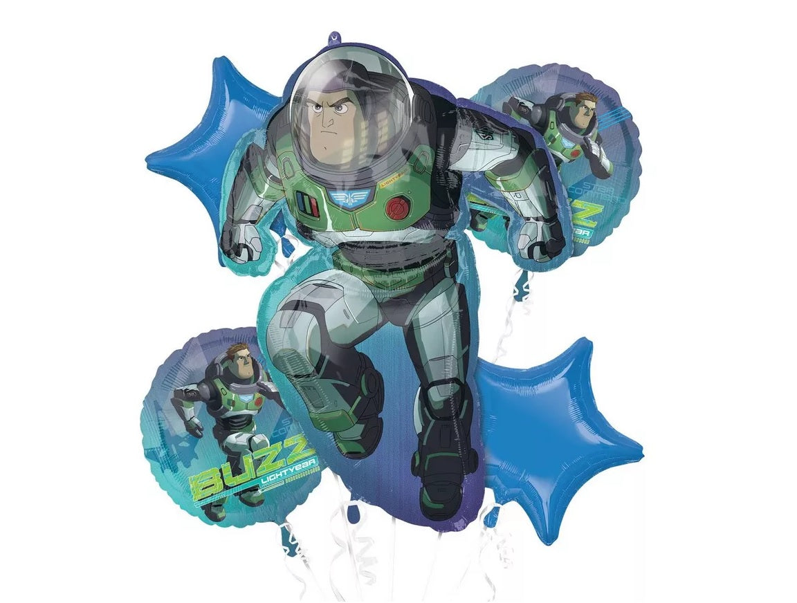 Buzz Lightyear Foil Balloon Bouquet, 5pc - Lightyear – Gonzales Party Store