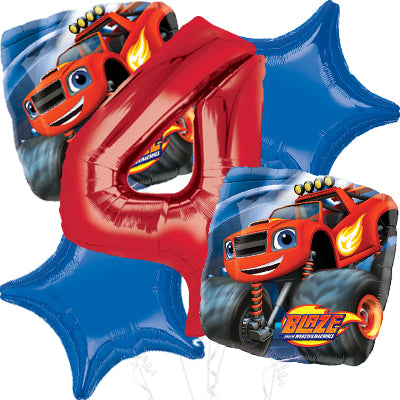 Blaze Birthday Balloon Bouquet 5pc. – Gonzales Party Store